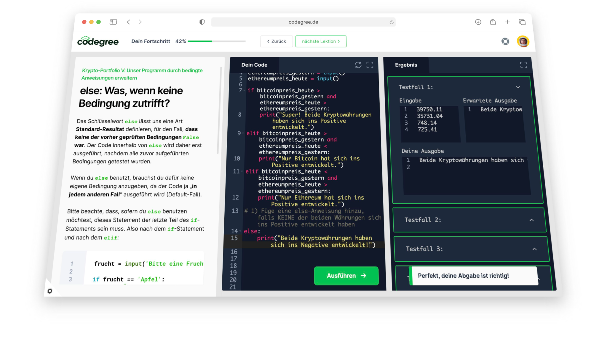 codegree: Interaktiv online Programmieren lernen